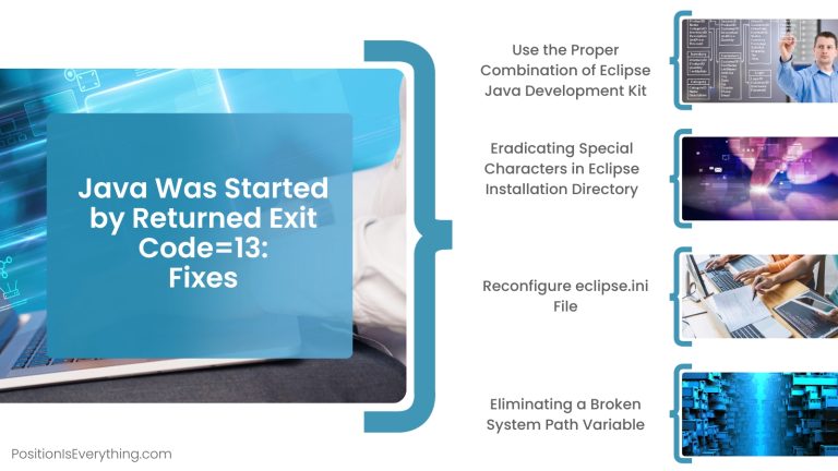 Java Was Started by Returned Exit Code=13 (Causes, Fixes) - Position Is Everything
