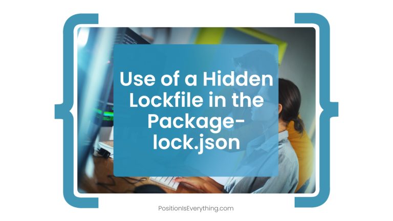 Package-lock.json: What Is It and Why Should You Use It - Position Is ...