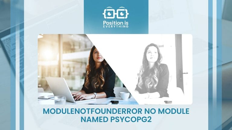 Modulenotfounderror No Module Named PSYCOPG2: Resolved - Position Is ...